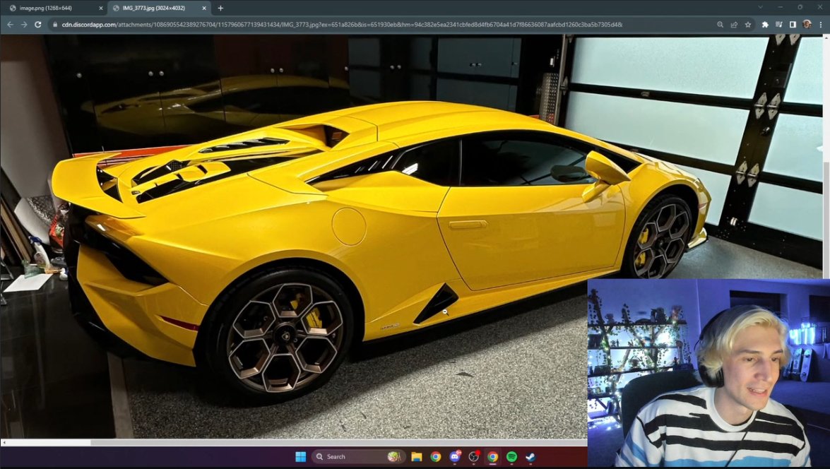 BREAKING: xQc just showcased his newest purchase which is a Lamborghini ...