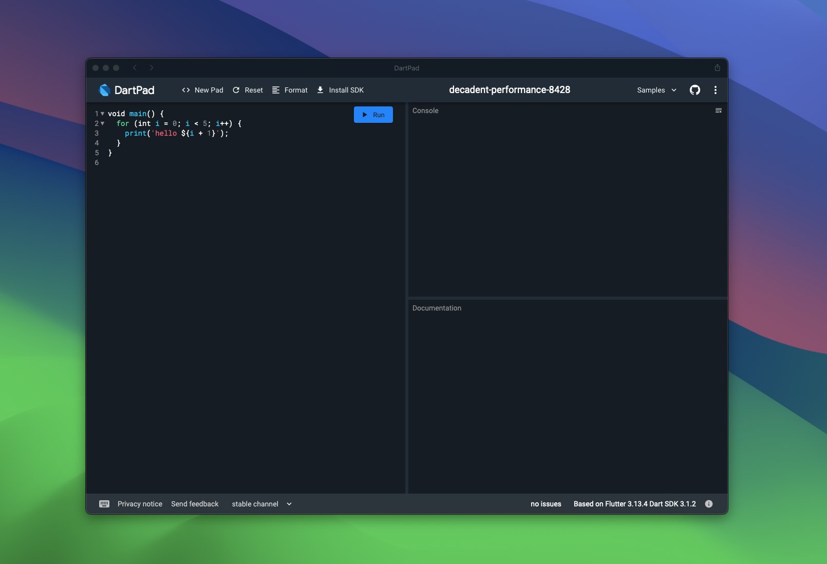 Dartpad Flutter Provide Dartpads With Different Channels Of Flutter