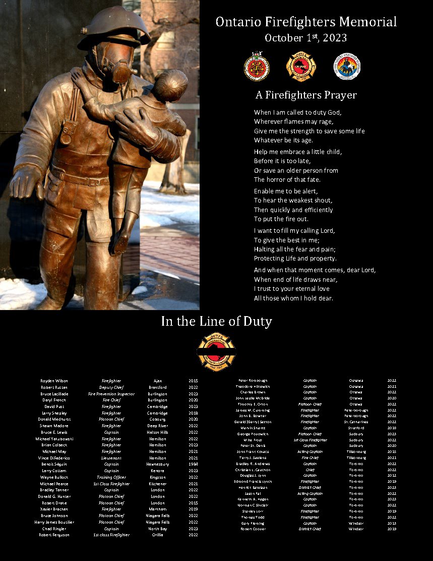 Fallen Firefighters Prayer