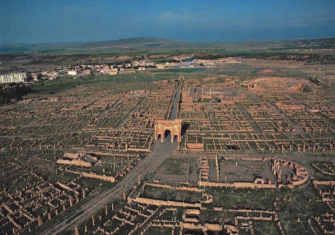The ancient Roman city of Timgad, often referred to as "Pompeii of ...