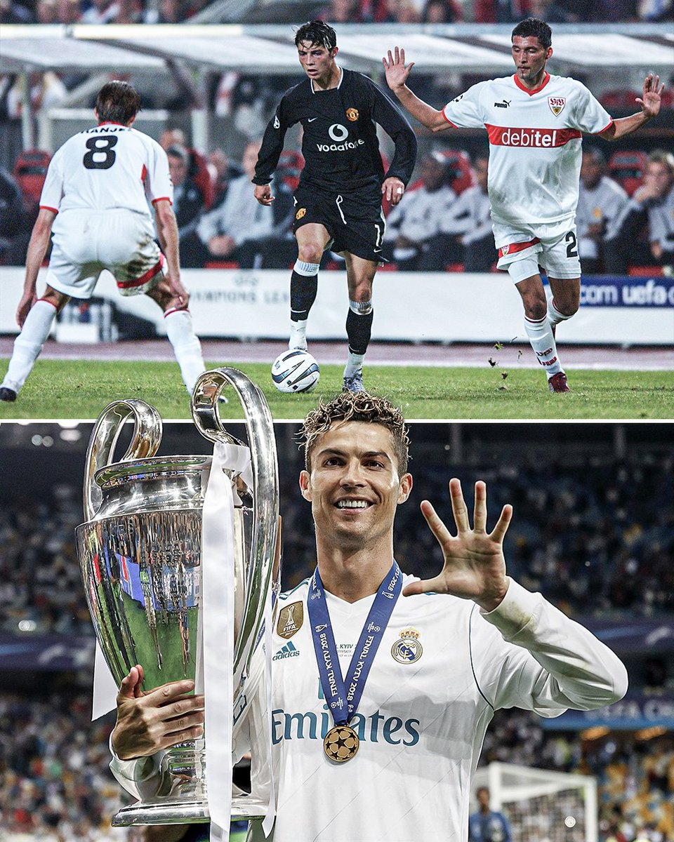 20 years ago today, Cristiano Ronaldo made his Champions League group ...