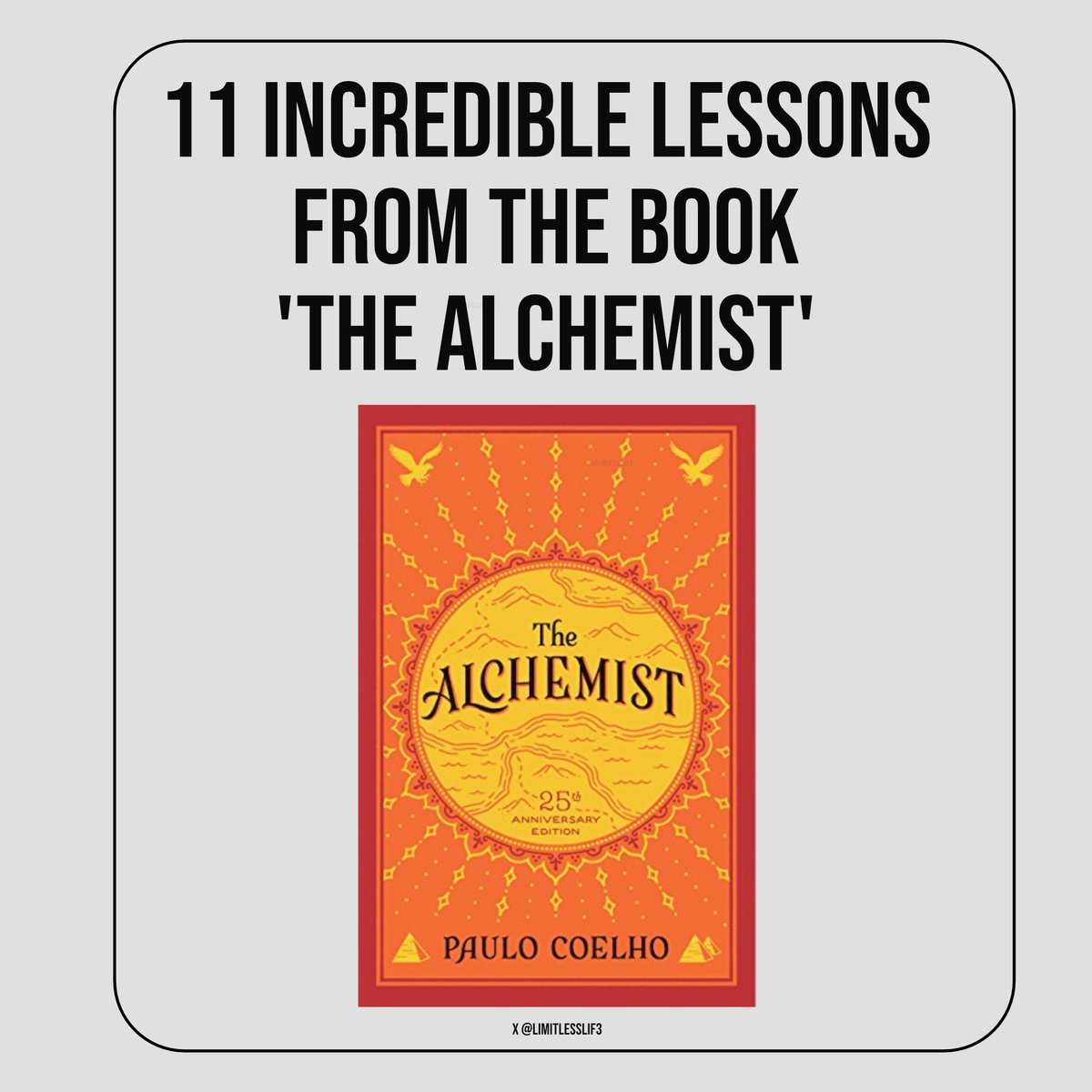 11 Incredible Lessons from the Book the Alchemist - Thread from ...