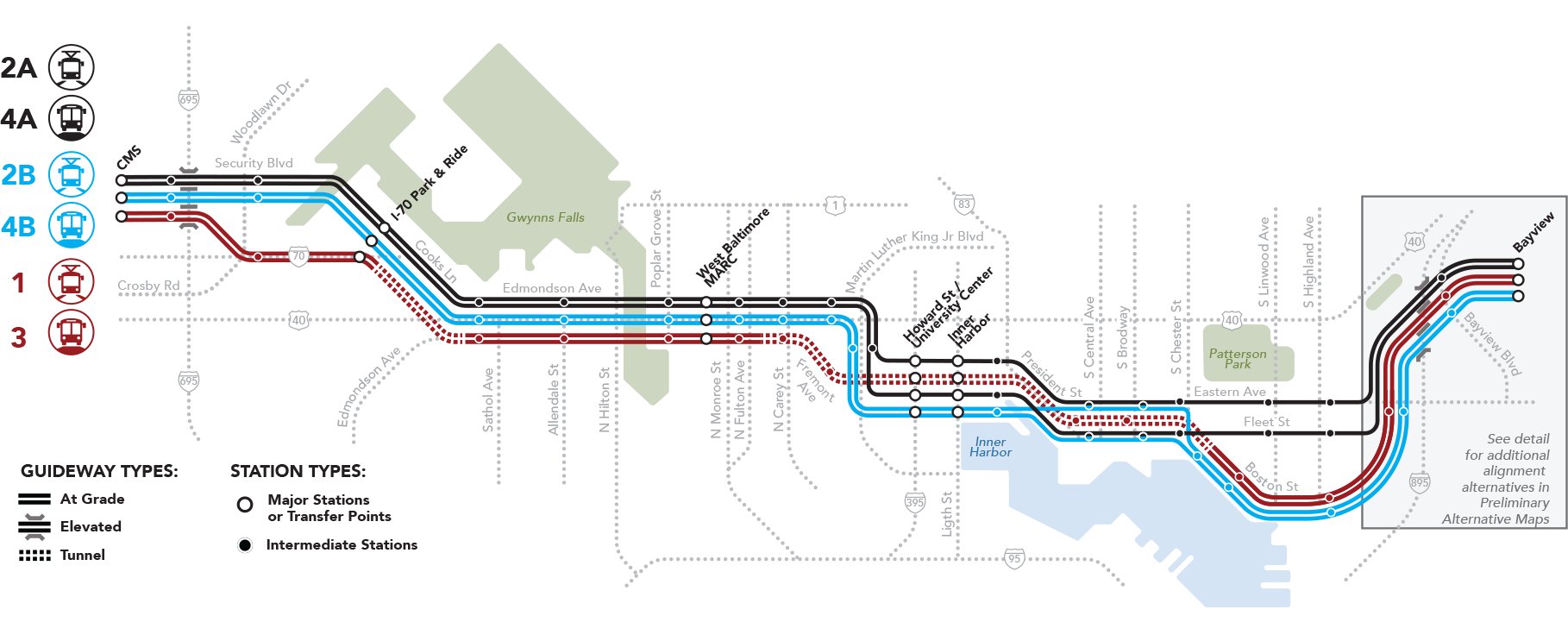 Baltimore Light Rail System Map Next Stop For Baltimore's Red Line: