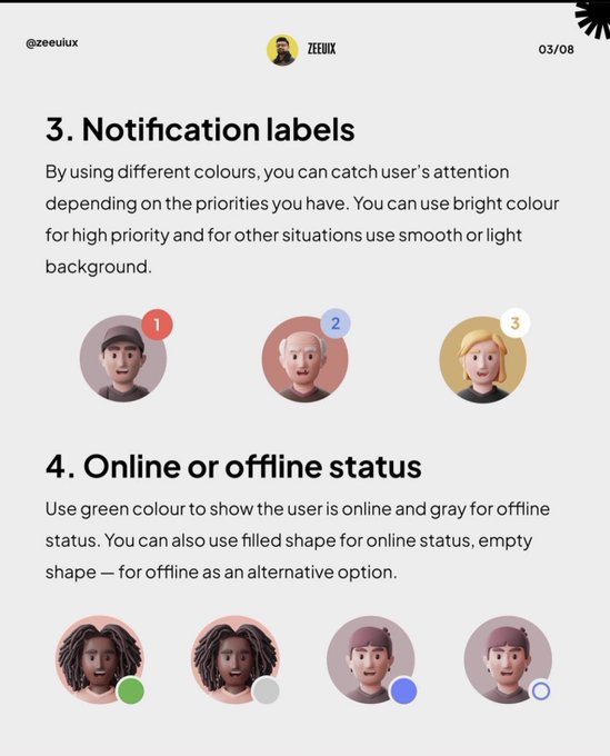 UI/UX Designers, Avatars usually have multiple states when designing ...