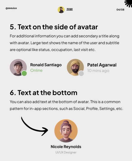 UI/UX Designers, Avatars usually have multiple states when designing ...