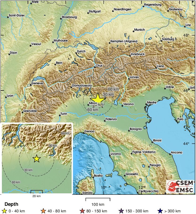 Physical Map Of Italy Mountains