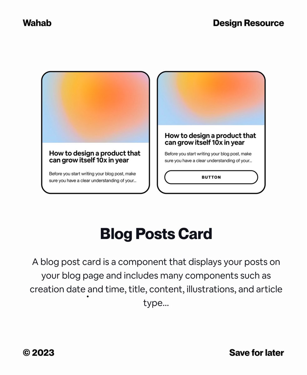 UI/UX Designer, Today I'm sharing with you 08 Types of Cards in UI ...