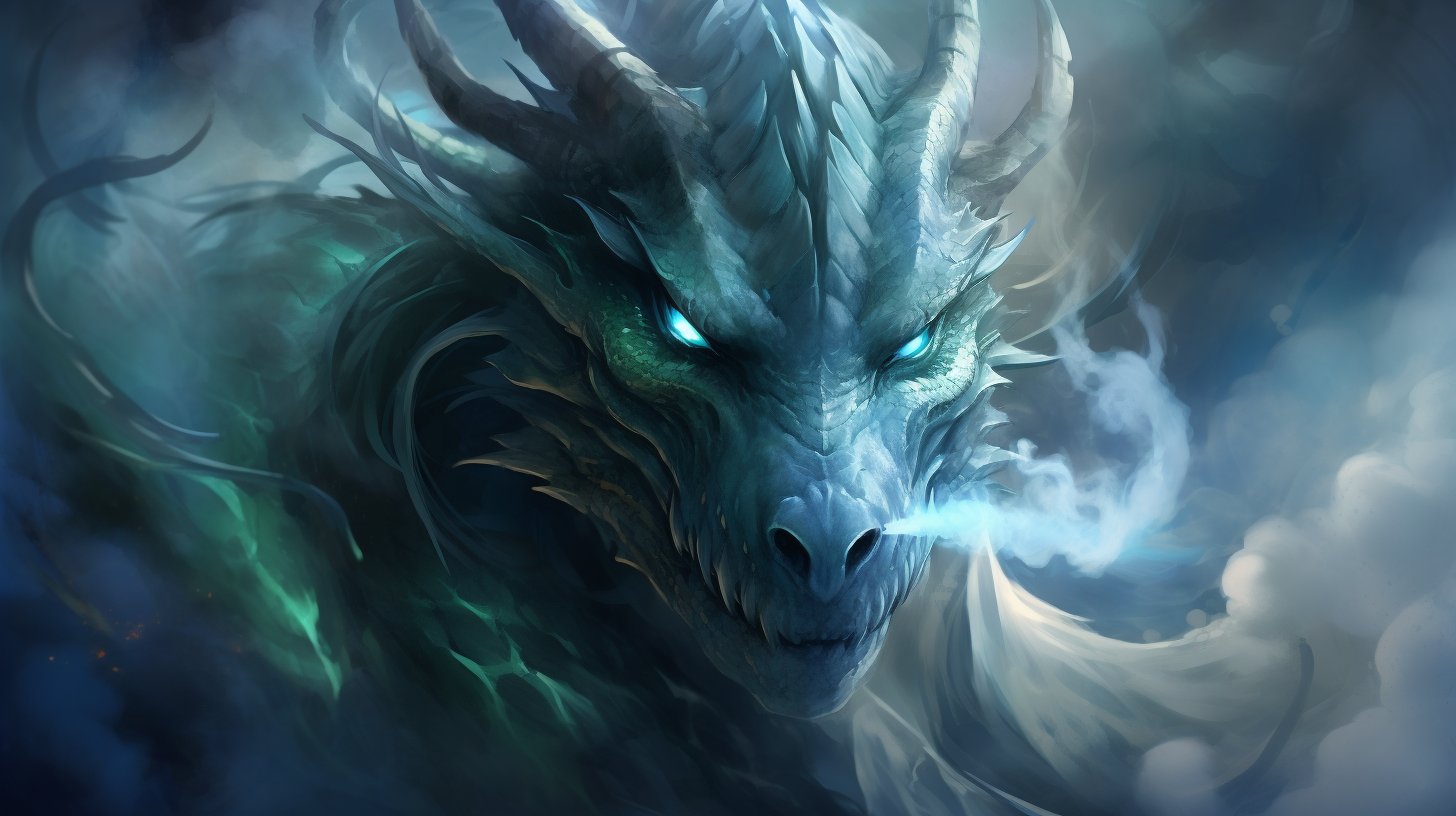 Dark Ice Dragon Wallpaper
