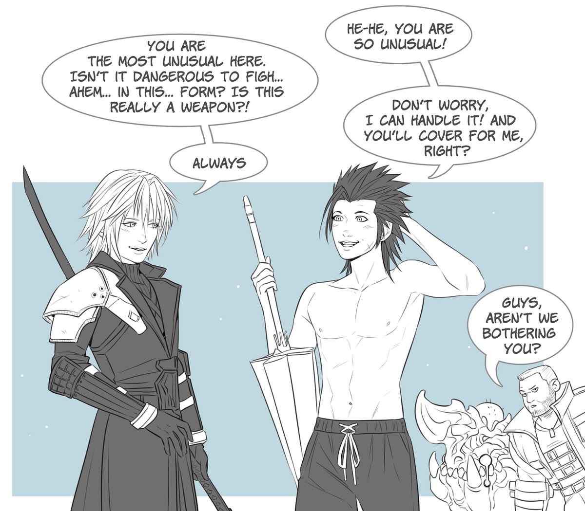 I'm just glad to see Seph and Zack (exactly in this form hehe) together ...
