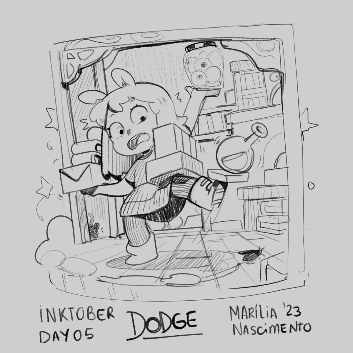 「Digital Inktober Day 05- Dodge This one was hard, but I lin」Marília Nascimentoの漫画