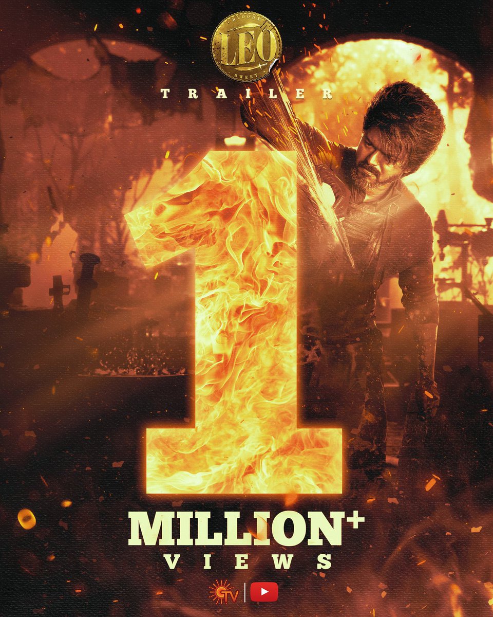 #Leo trailer hits 1 million views in 5 minutes! Easily Thalapathy Vijay ...