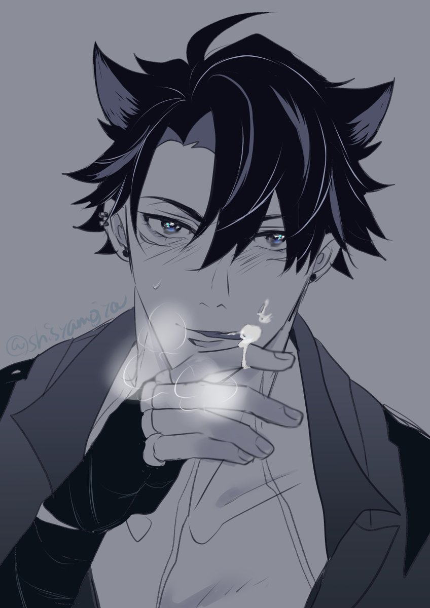 莱欧斯利 「ヌヴィリオだと思いながら描いたrkgk 」|もじゃ（mojya）のイラスト