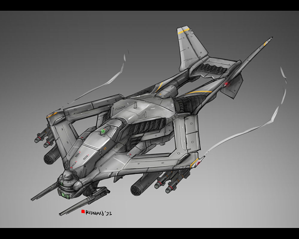 Futuristic Gunship