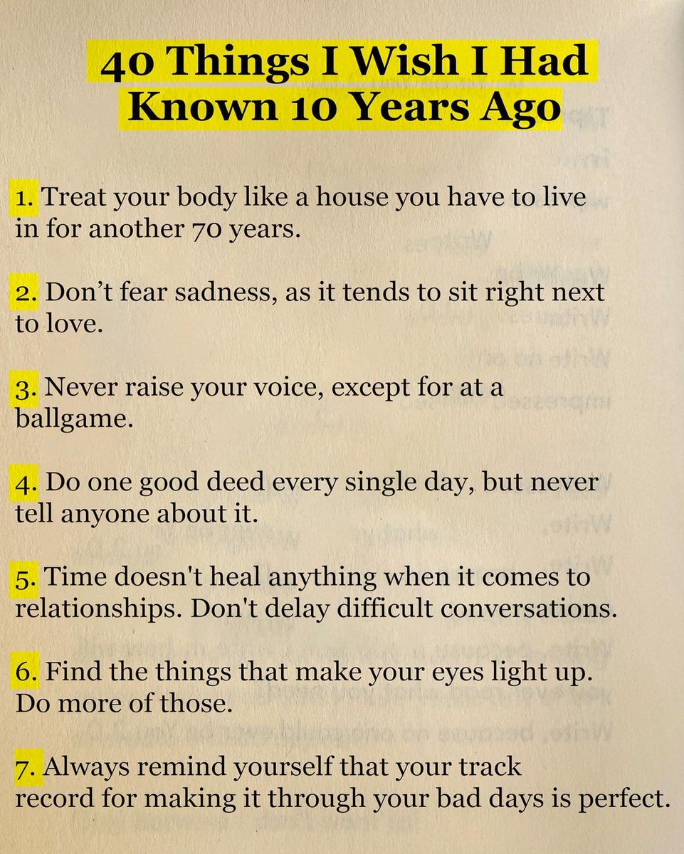 40 Things I Wish I Had Known 10 Years Ago 1 7 Thread From Seek
