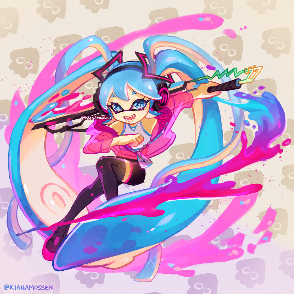 インクリング 「[ Vocaloid × Splatoon ]Miku / GUMI / Tet」|Kiana Mosser 🐇のイラスト