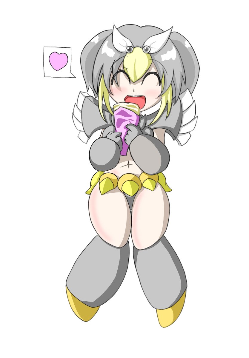 無言で灰色の何かをおく」|R-GL03のイラスト