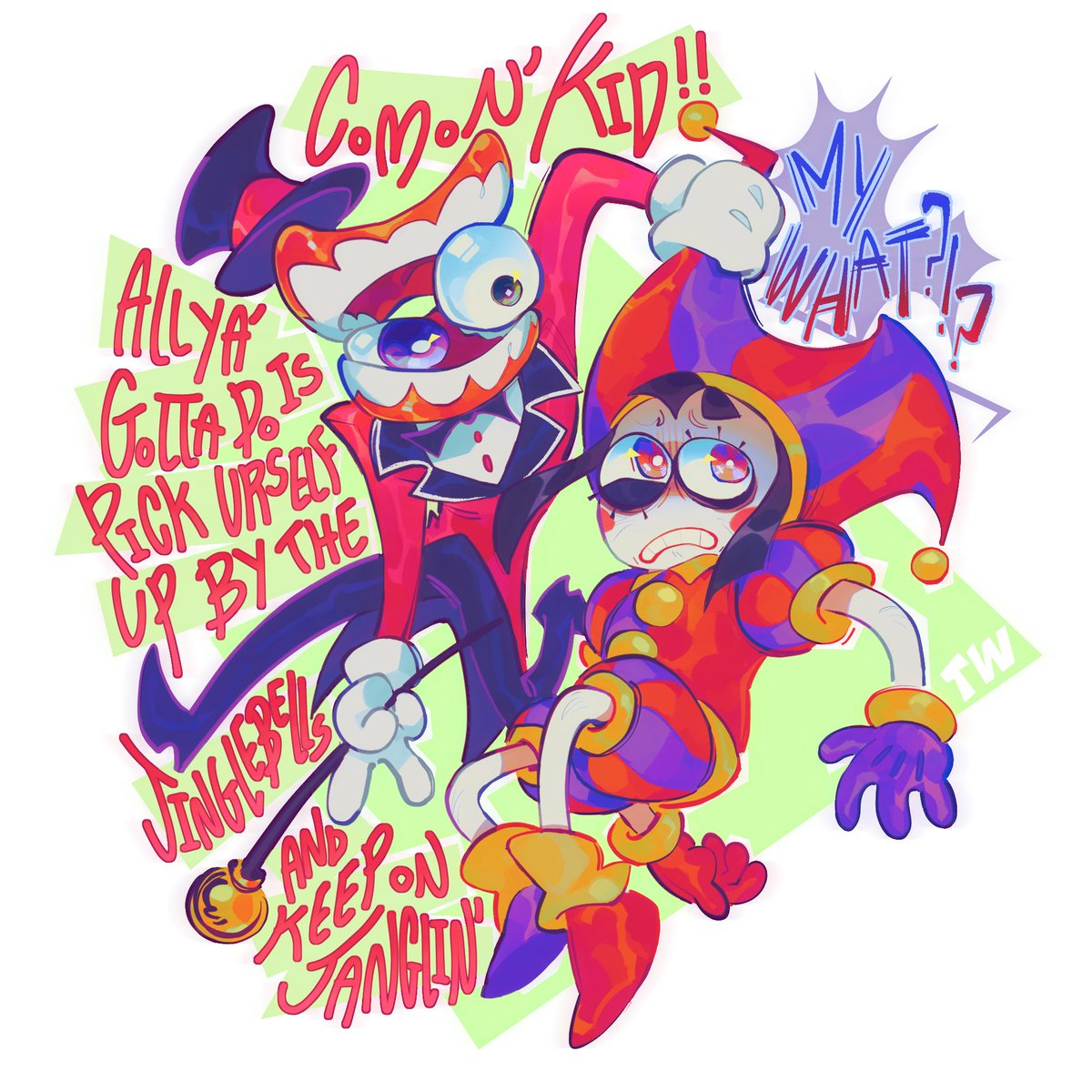 「okok i finally watched the amazing digi」|⌛️Time/Caleb/Clover⌛️のイラスト