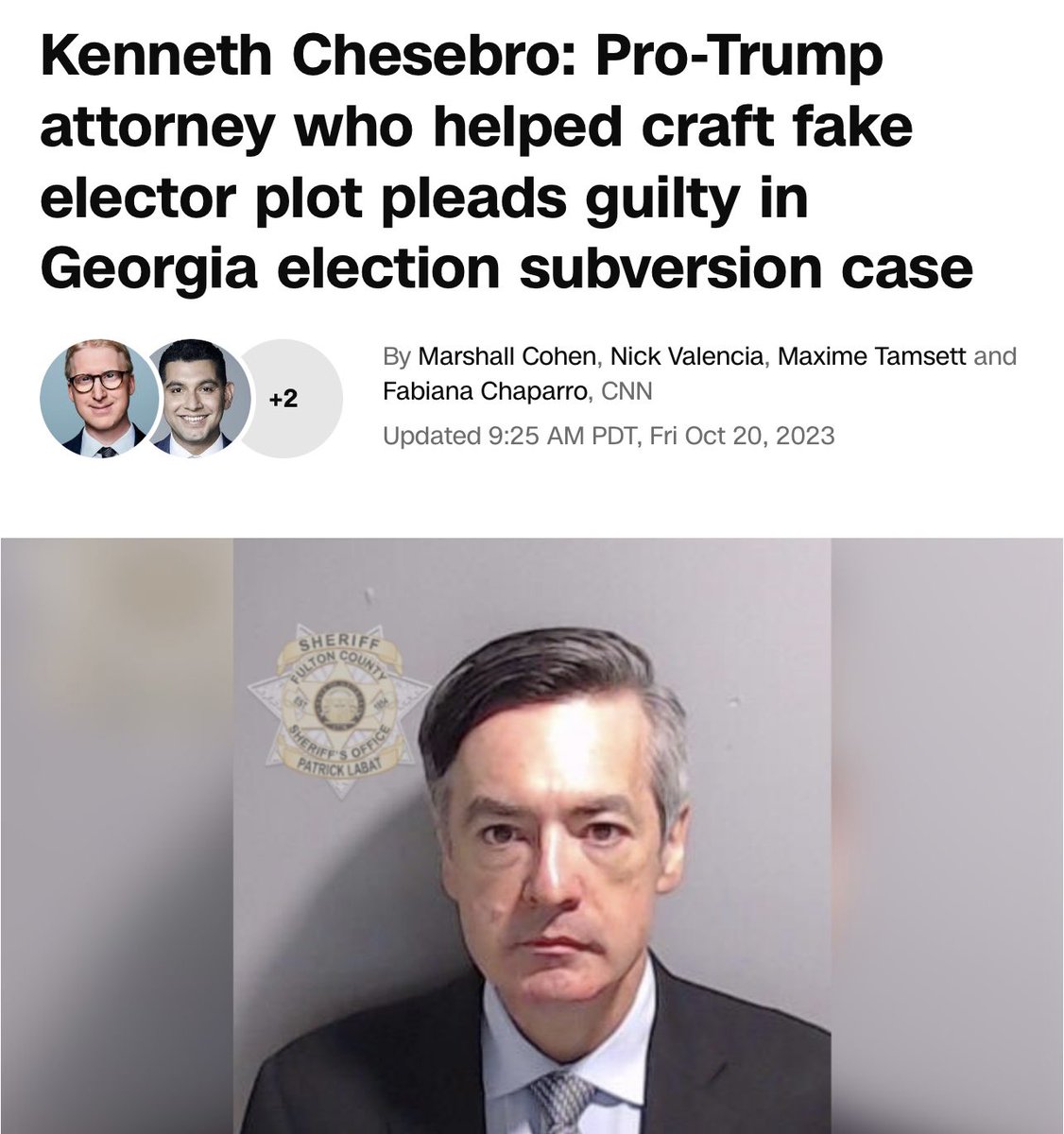 Kenneth Chesebro takes last-minute plea deal in Georgia election ...