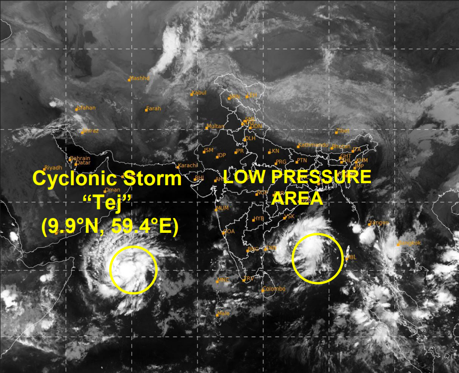 Cyclone ‘Tej’: Gujarat ports put up distant warning signal number 2 ...