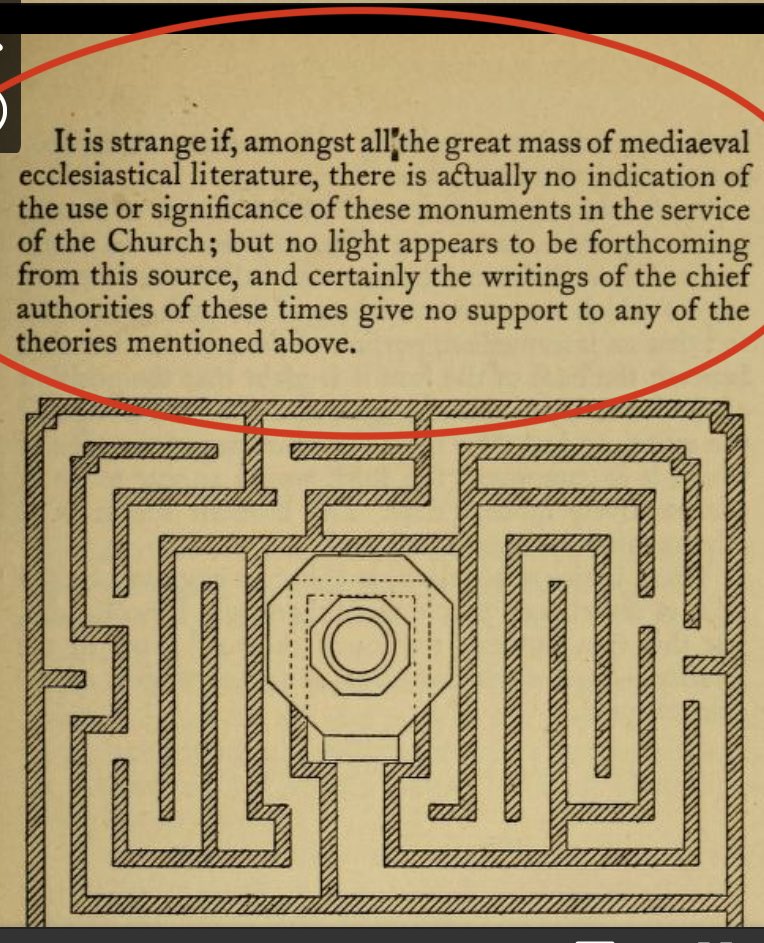 🧵 These are excerpts from a 1922 book on the history of Labyrinths. He ...
