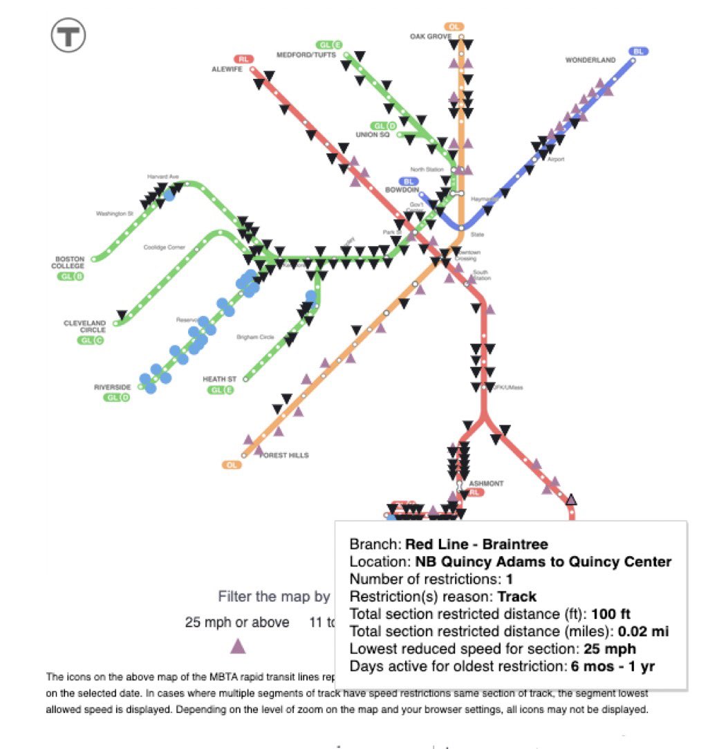 T Red Line Map