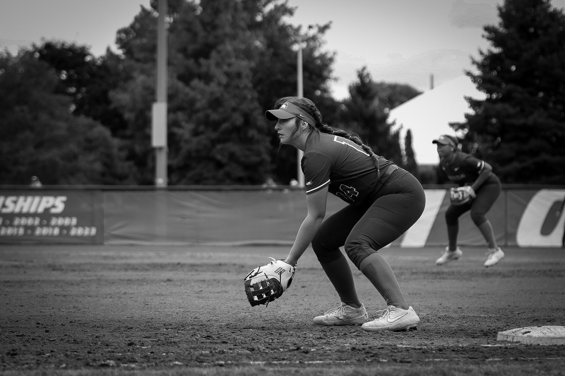 Softball Field Black And White