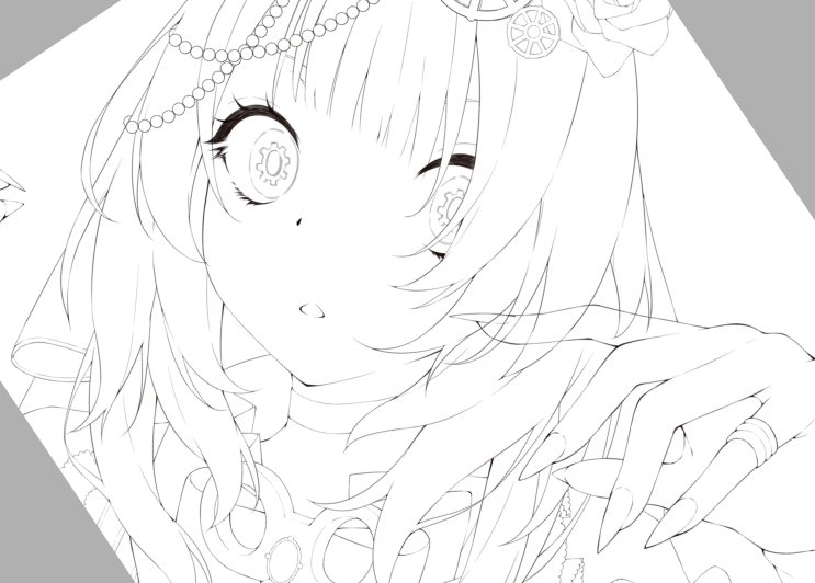 「線画できた ️ 」てふてふ@C106 2日目（日）西 て-26bの漫画