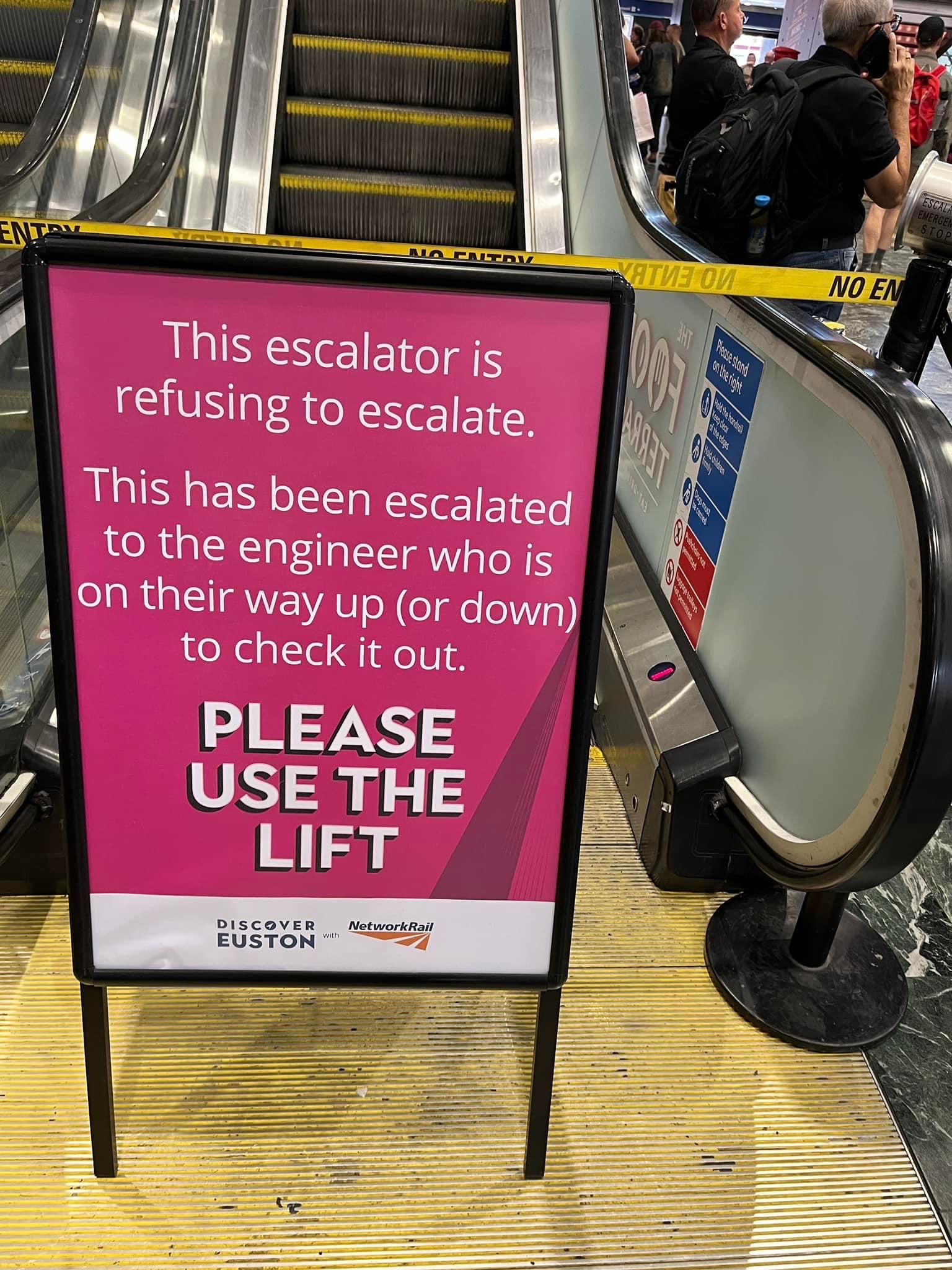 Escalator Sign