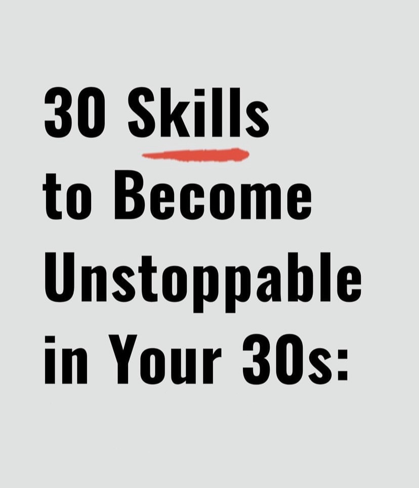 30 Skills You NEED To Learn Before 30 THREAD Thread From 30-skills-you-need-to-learn-before-30-thread-thread-from