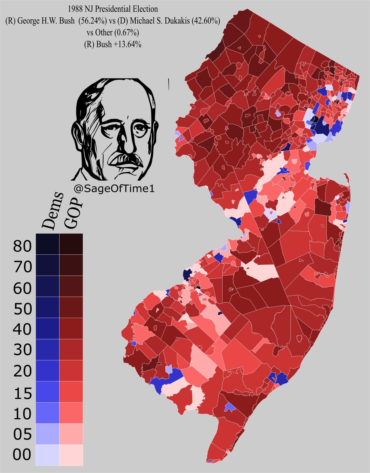 1988 Presidential Election Map