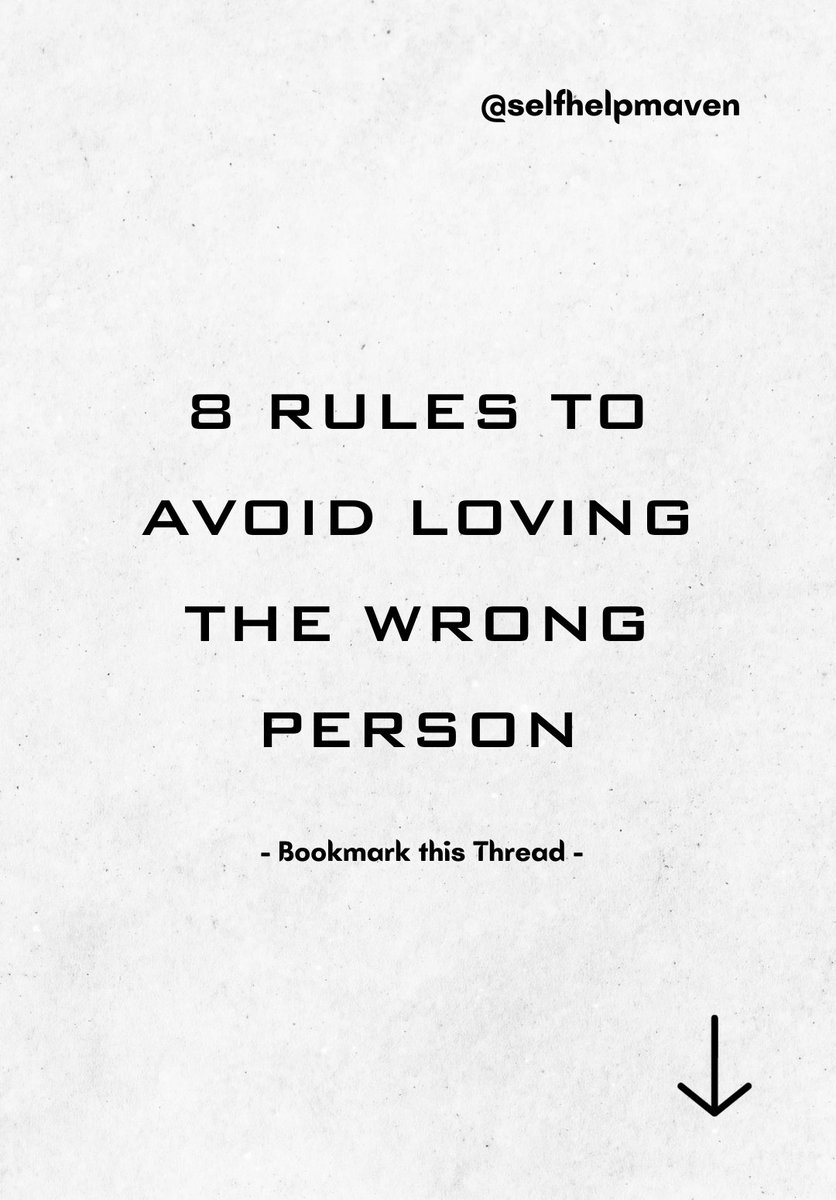 8 rules to avoid loving the wrong person: -Thread- - Thread from 𝐓𝐡𝐞 𝐑𝐞𝐚𝐥𝐦 𝐨𝐟 𝐖𝐢𝐬𝐝𝐨𝐦 📖 ...