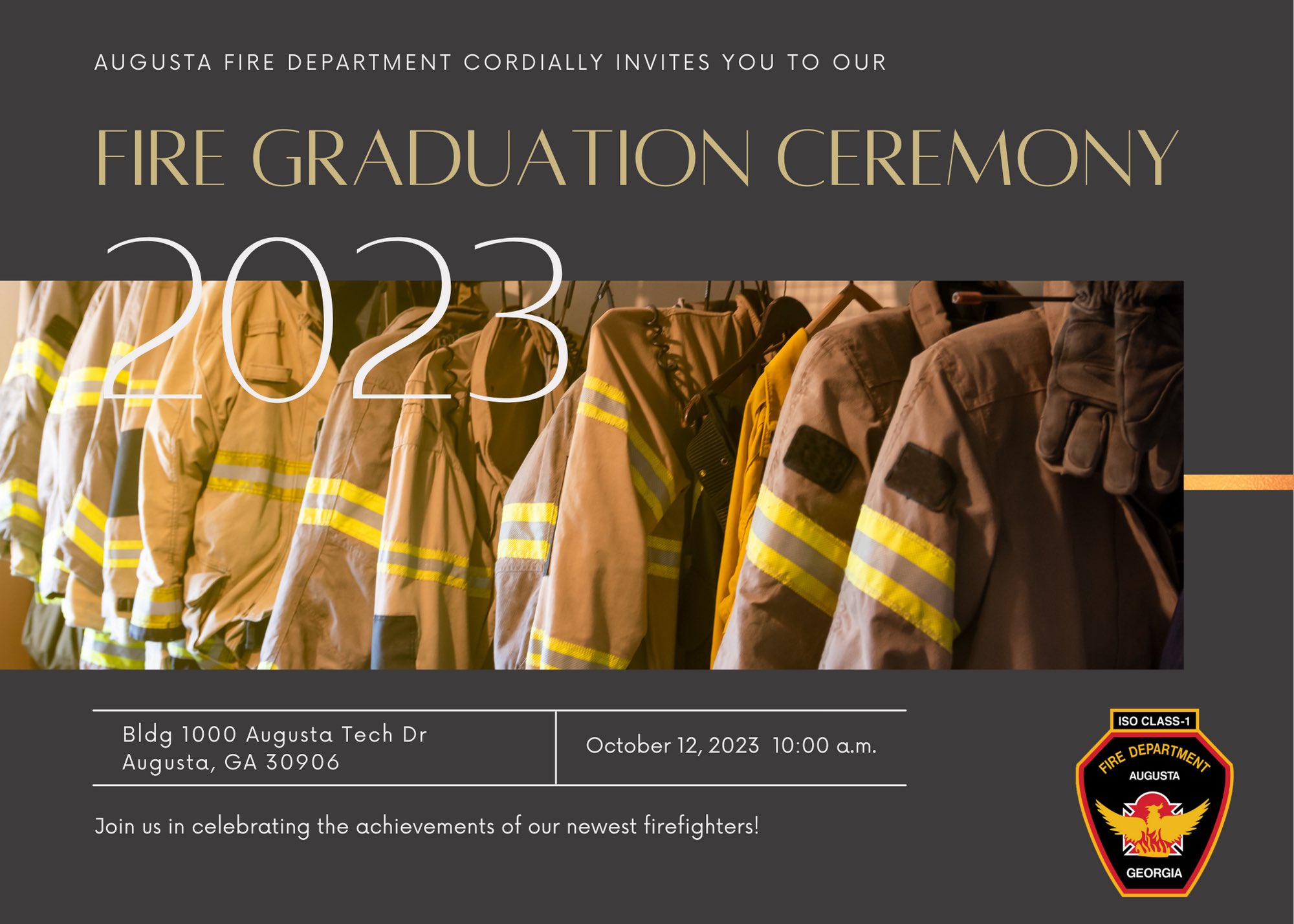 Firefighter Graduation Invitations Fire Department Projects From Badge