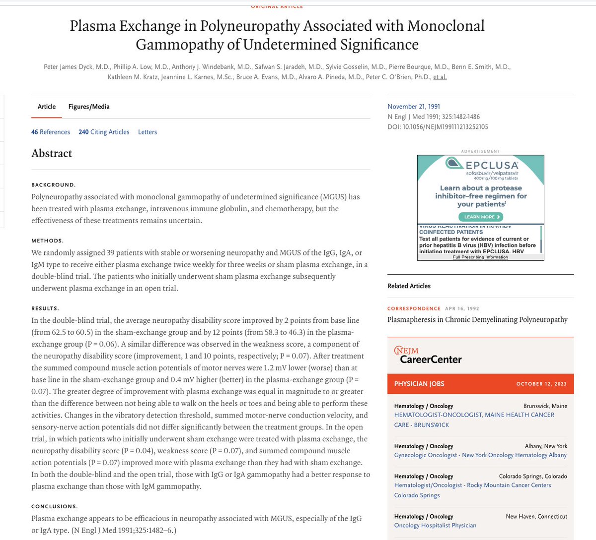A very common consult that hematologists get is for MGUS in the setting ...