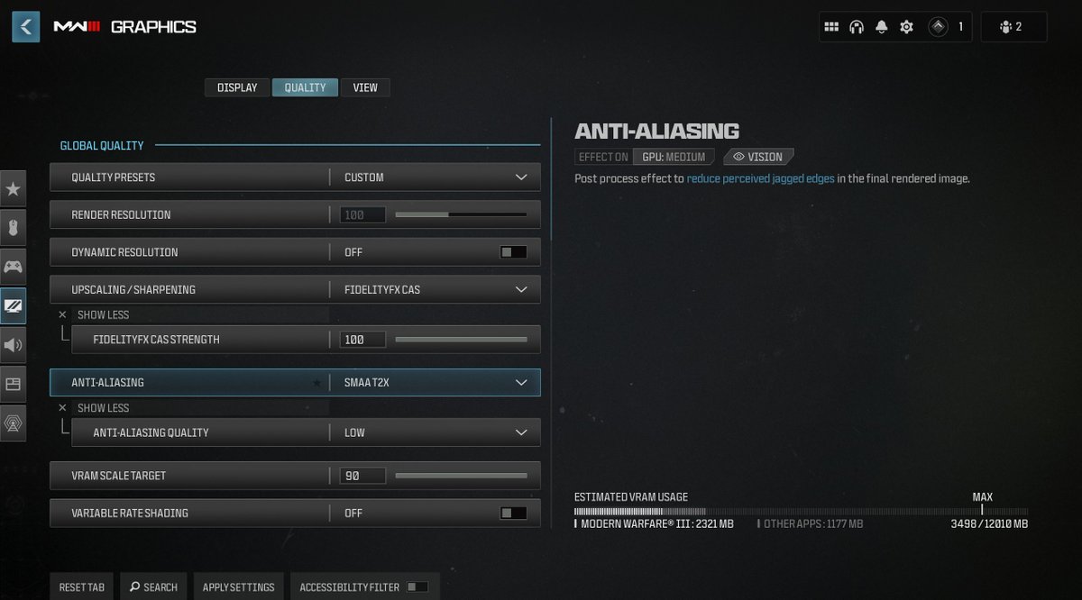 BEST #MWIII #Warzone BETA GRAPHICS SETTINGS FOR MAX FPS - Thread from ...