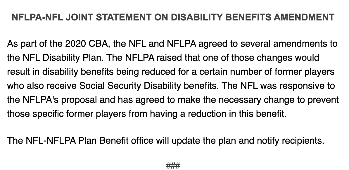 Former NFL Players Will Be Able To Retain Disability Benefits ...