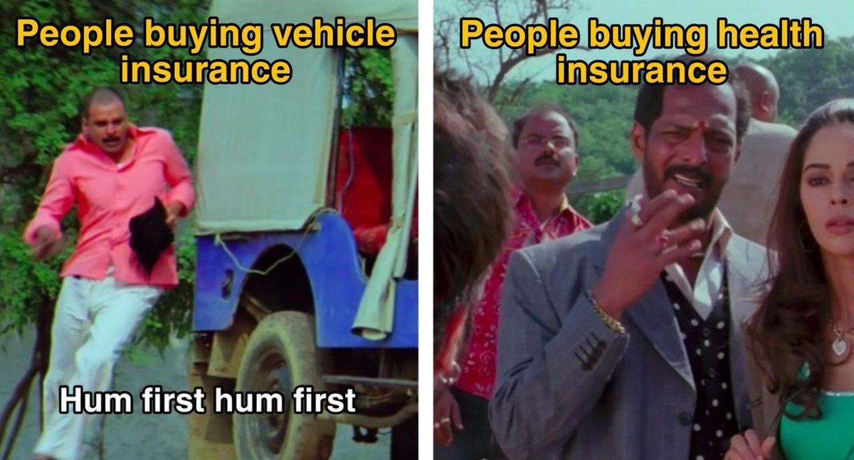 Health Insurance Memes - 🧵 - Thread from Sagar @sagarcasm - Rattibha
