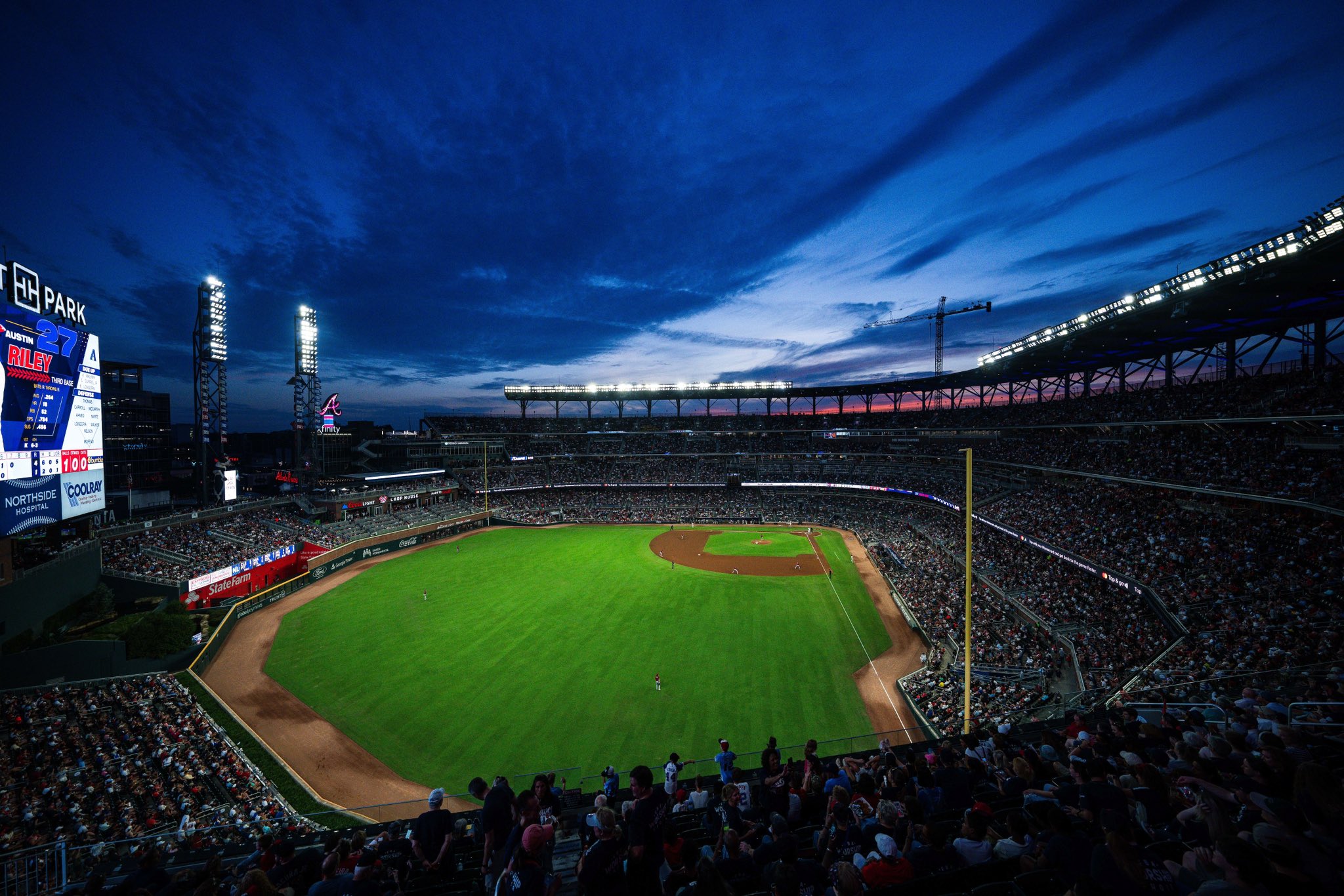 Atlanta Braves Stadium At Night