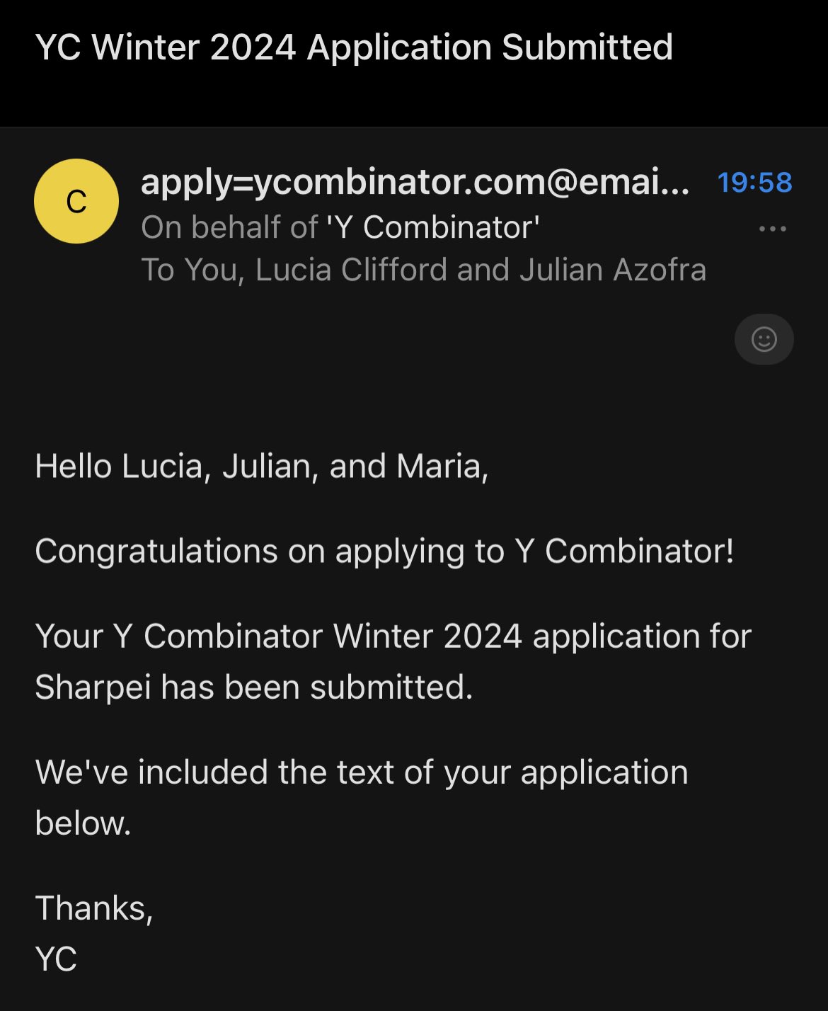 Y Combinator Winter 2024 - Pia Leeann Y Combinator Winter 2024 - Pia Leeann