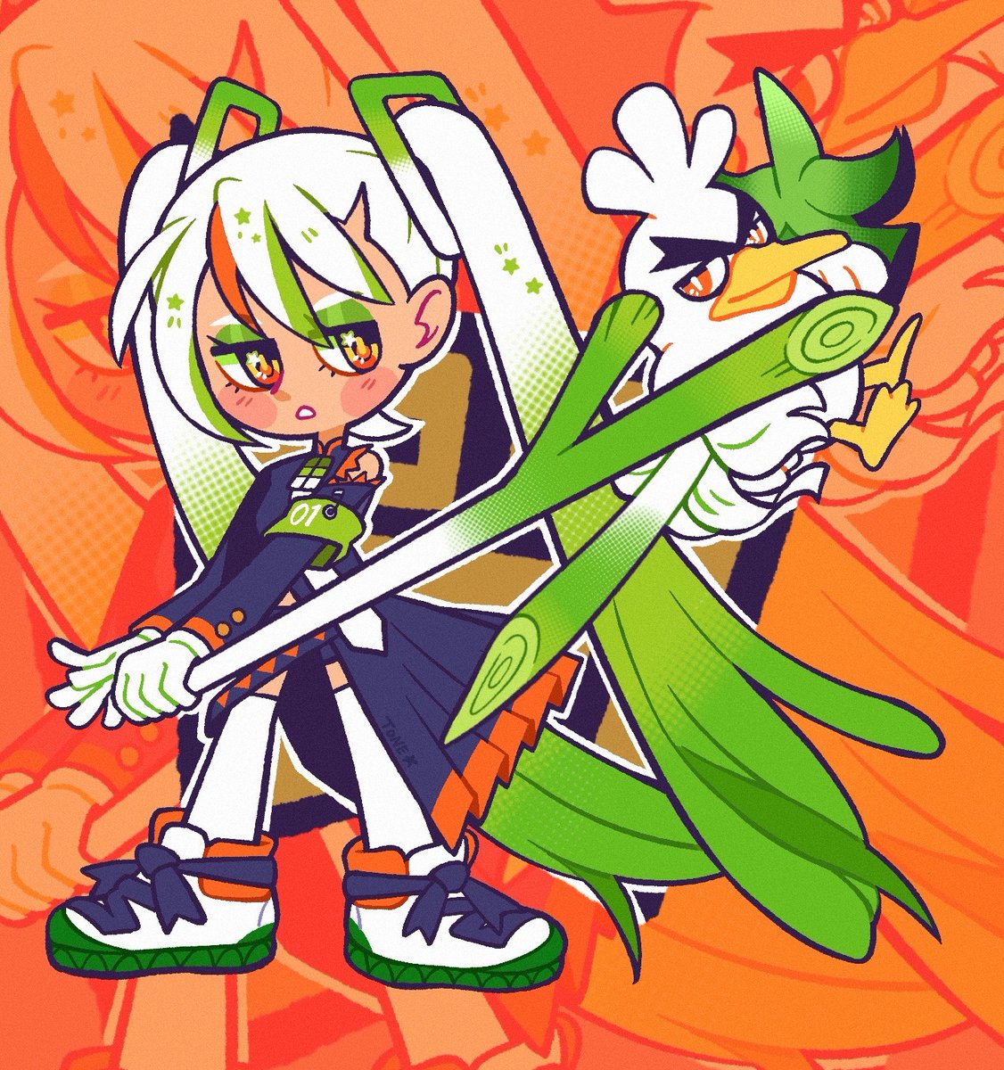 「Fighting type Miku! Leek supremacy」|🦇 Tiny Tone 🔜 Megacon A489 🦇のイラスト