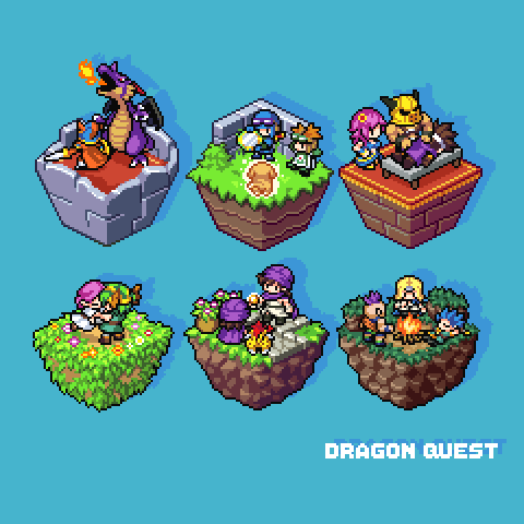 ドラクエ「Dragon Quest #ドット絵 #pixelart #ドラクエ」|puking rabbitのイラスト