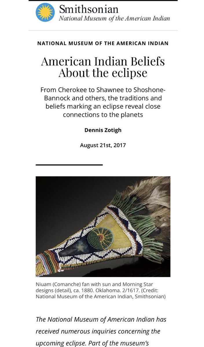Some things to think about, regarding Native American eclipse beliefs ...