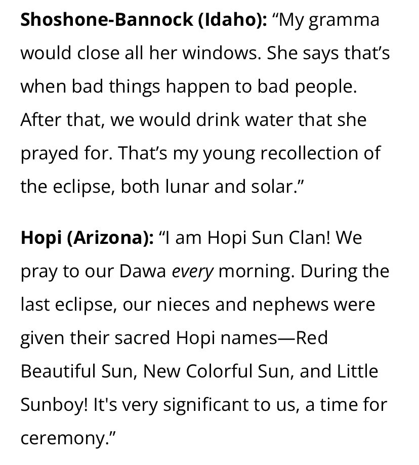 Some things to think about, regarding Native American eclipse beliefs ...