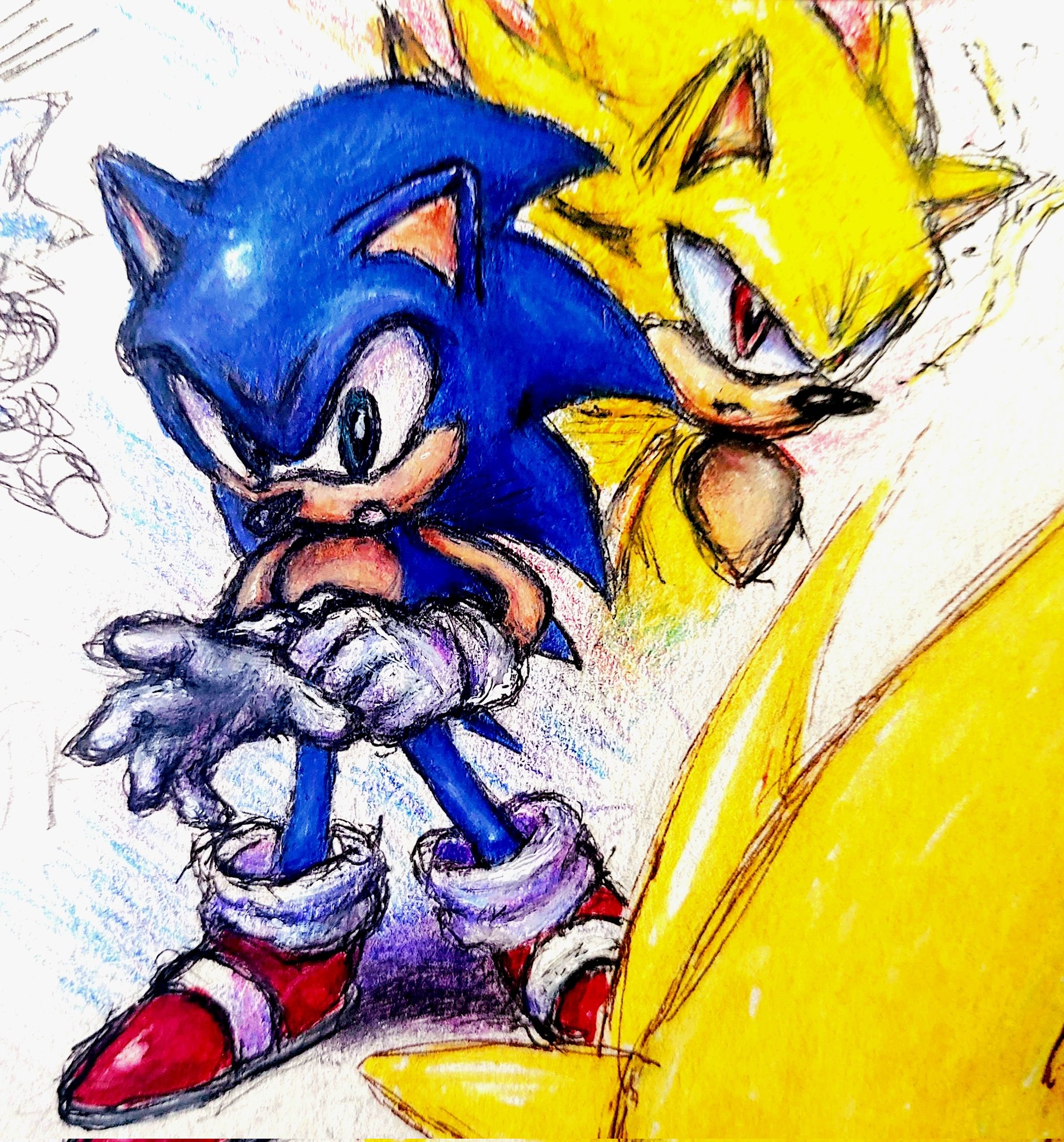 Super Sonic Drawings In Pencil