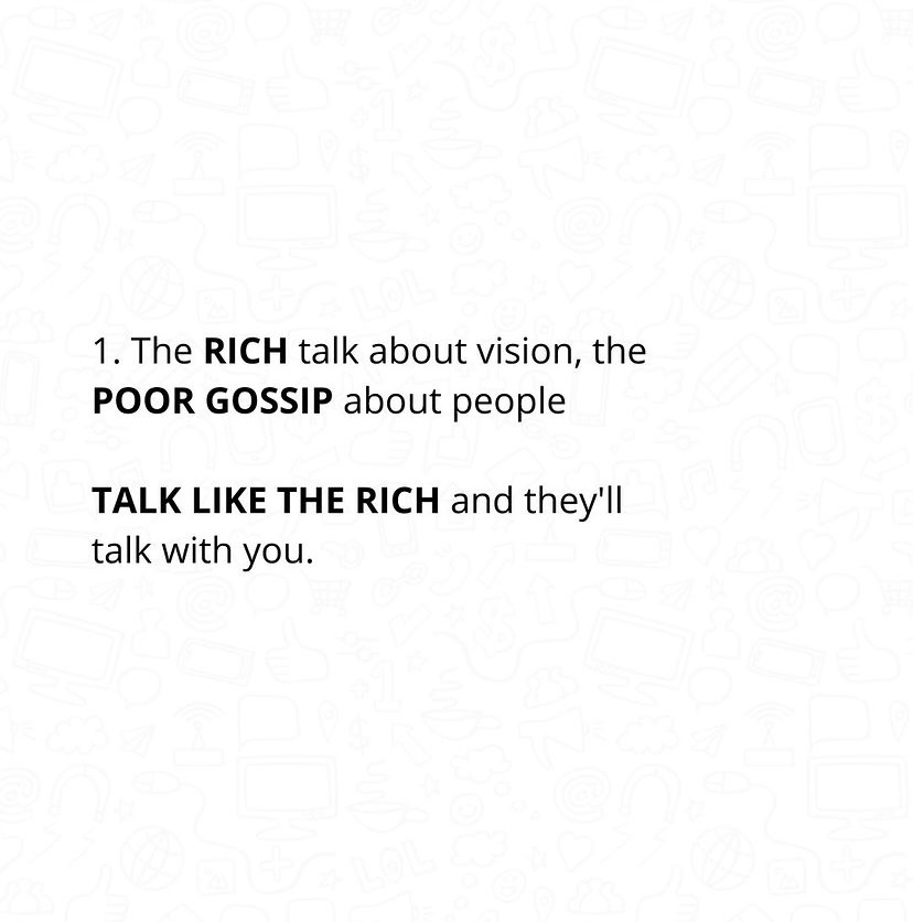 5 Reasons RICH don’t talk to the POOR: -Thread- - Thread from Conqueror ...