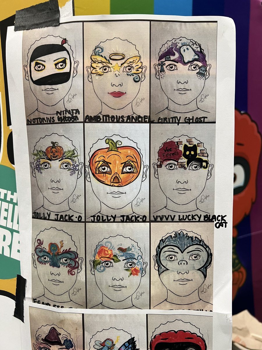 Face Painting Menu Board