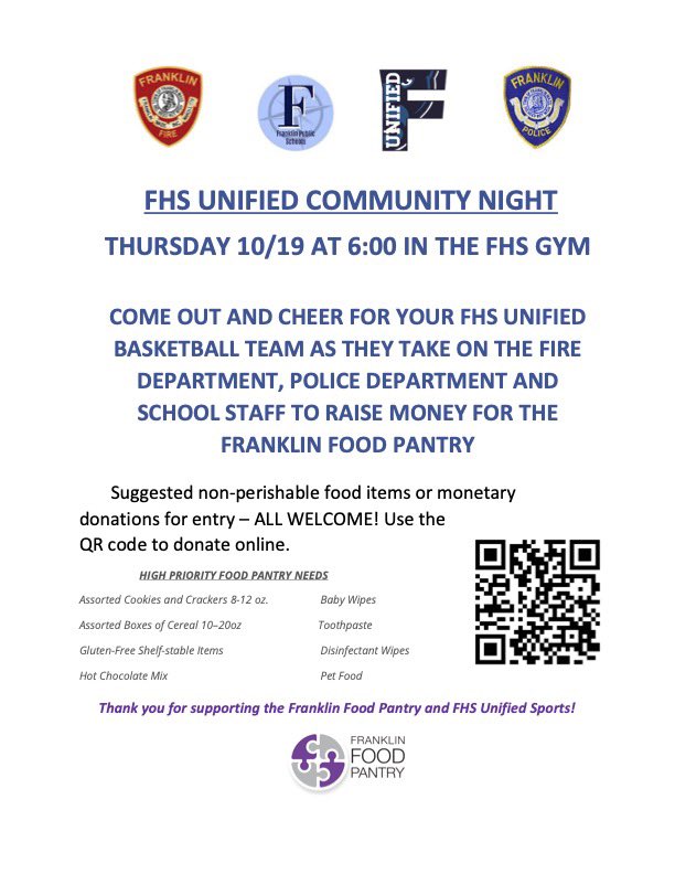 Franklin Matters: FHS Unified Basketball vs. Franklin Police & Fire ... Franklin Matters: FHS Unified Basketball vs. Franklin Police & Fire ...