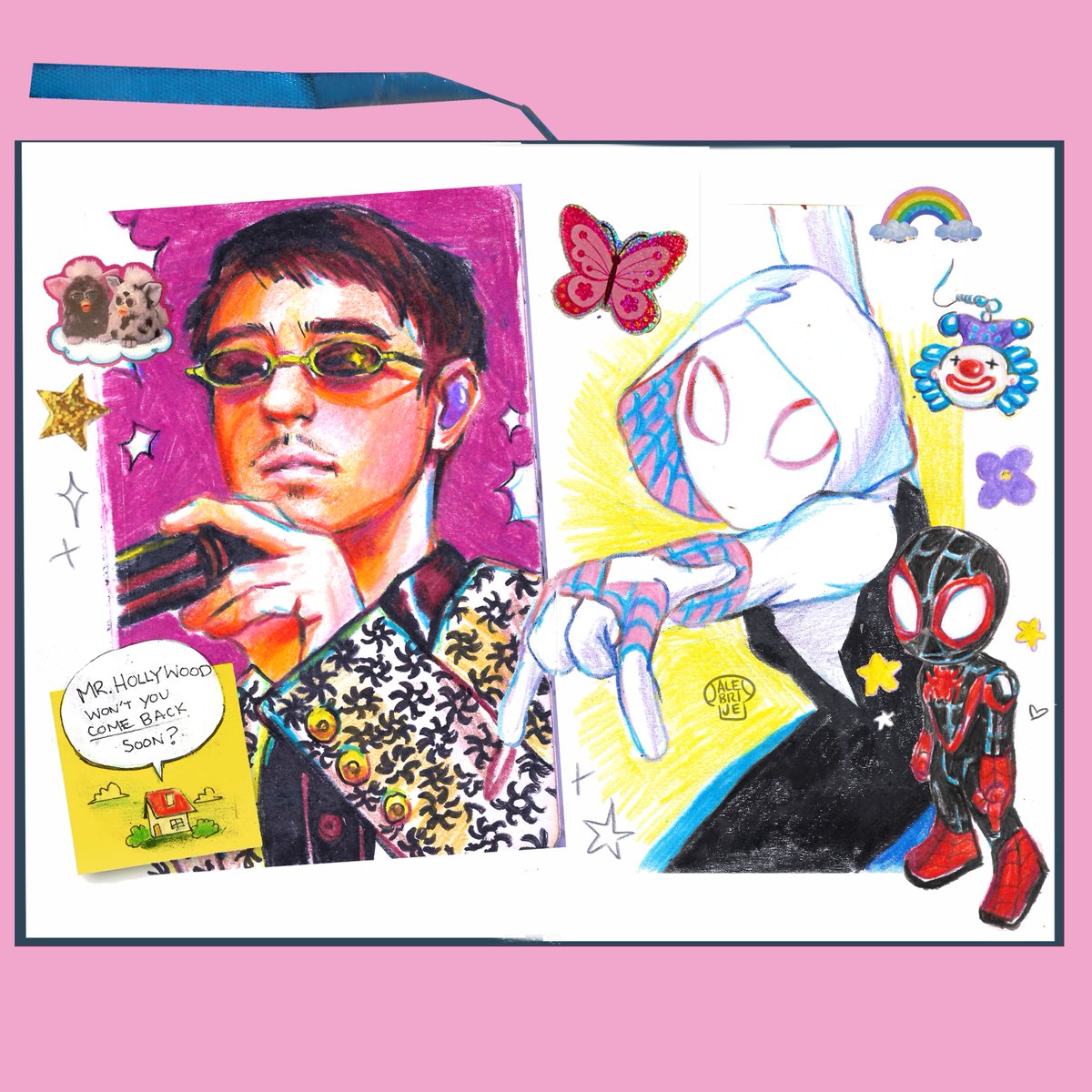 「Sketchbook spread ˚₊‧꒰ა ☆ ໒꒱ ‧₊˚」Jazmin 🍄の漫画