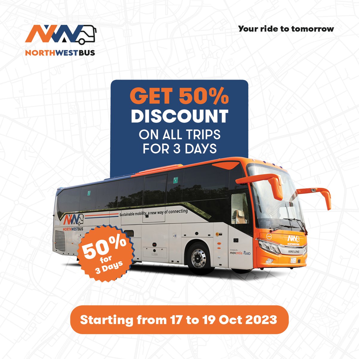 Get 50% discount on all trips for 3 days only. Starting from Tuesday 17 ...