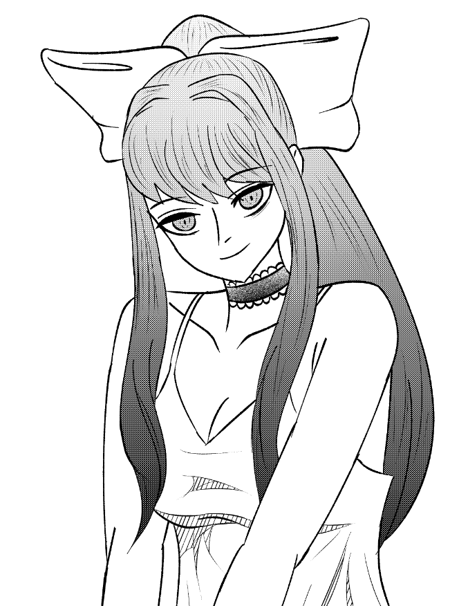 モニカ(DDLC)のタグが付いたイラスト。