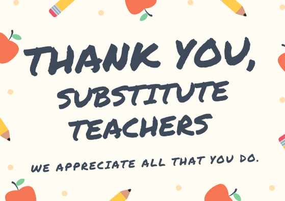 Substitute Teacher Thank You Substitute Teacher Gift: Never